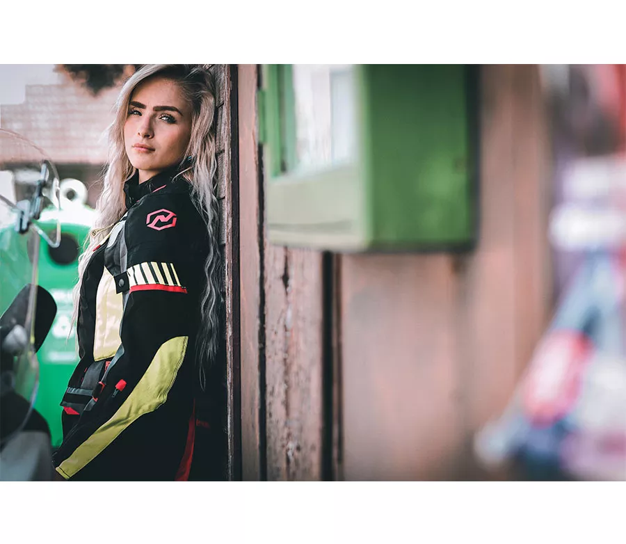 Dámská bunda na moto Nazran Moritz 2.0 black/grey/fluo | Bikers Crown