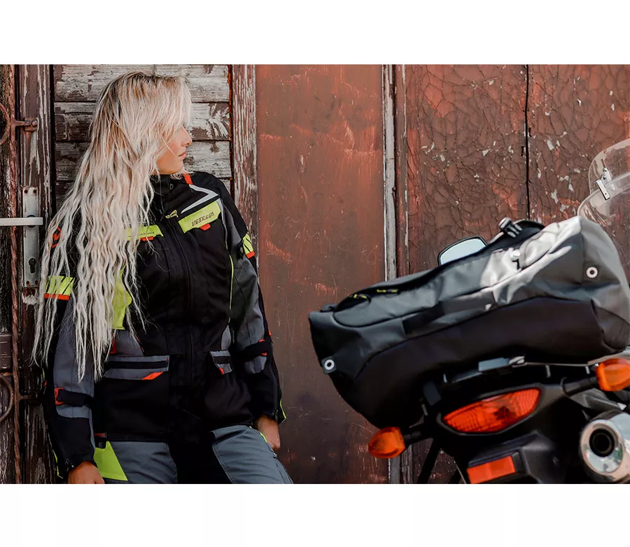 Dámská bunda na moto Nazran Moritz 2.0 black/grey/fluo | Bikers Crown