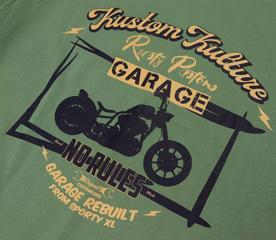 Tričko Rusty Pistons RPTSM64 No Rules green | Bikers Crown